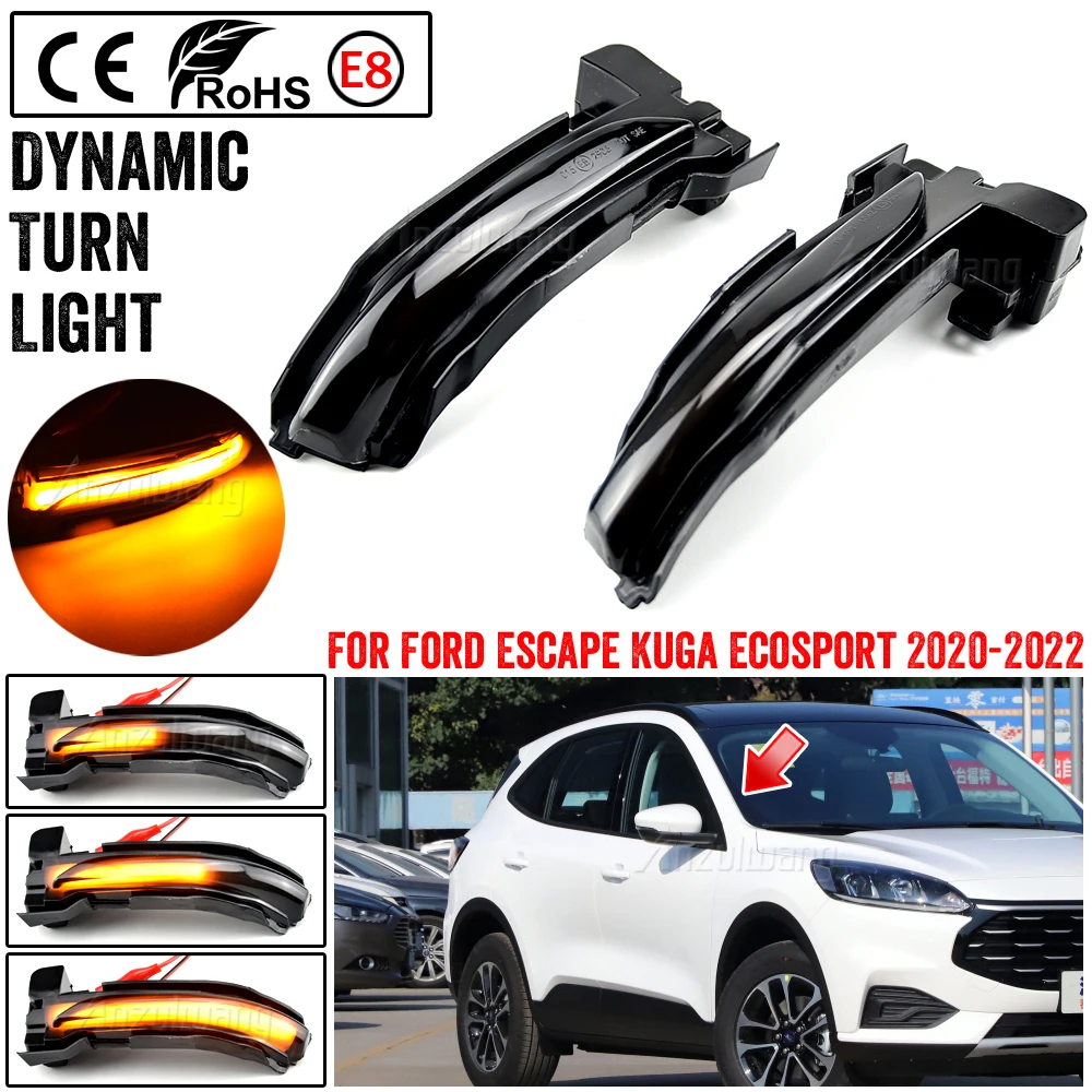 For Ford Kuga CX482 Escape 2019 2021 LED Dynamic Turn Signal Light Side ...