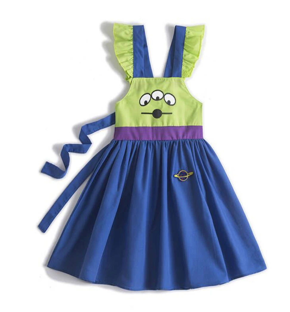 Girls-Alien-Costume-Princess-Dress-Up-Clothes-for-Birthday-Halloween ...