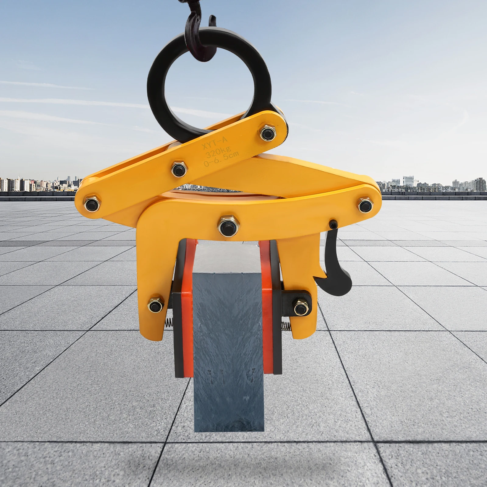 320kg Pallet Puller Clamp, 0-6.5cm Jaw Curb Stone Gripper Lifting Tongs ...