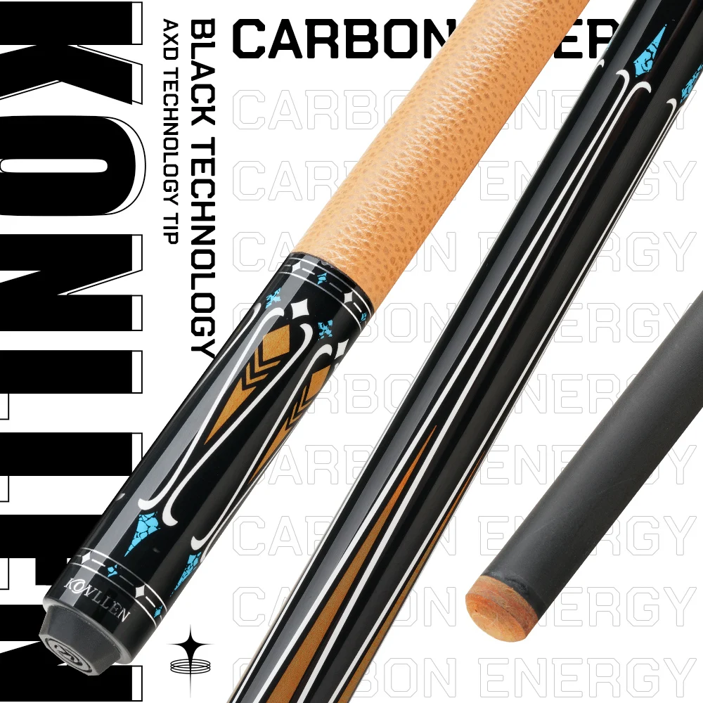 KONLLEN-Billiard-Carbon-Fiber-Pool-Cue-Stick-12-5mm-Tip-3-8-8-Joint-Pin ...