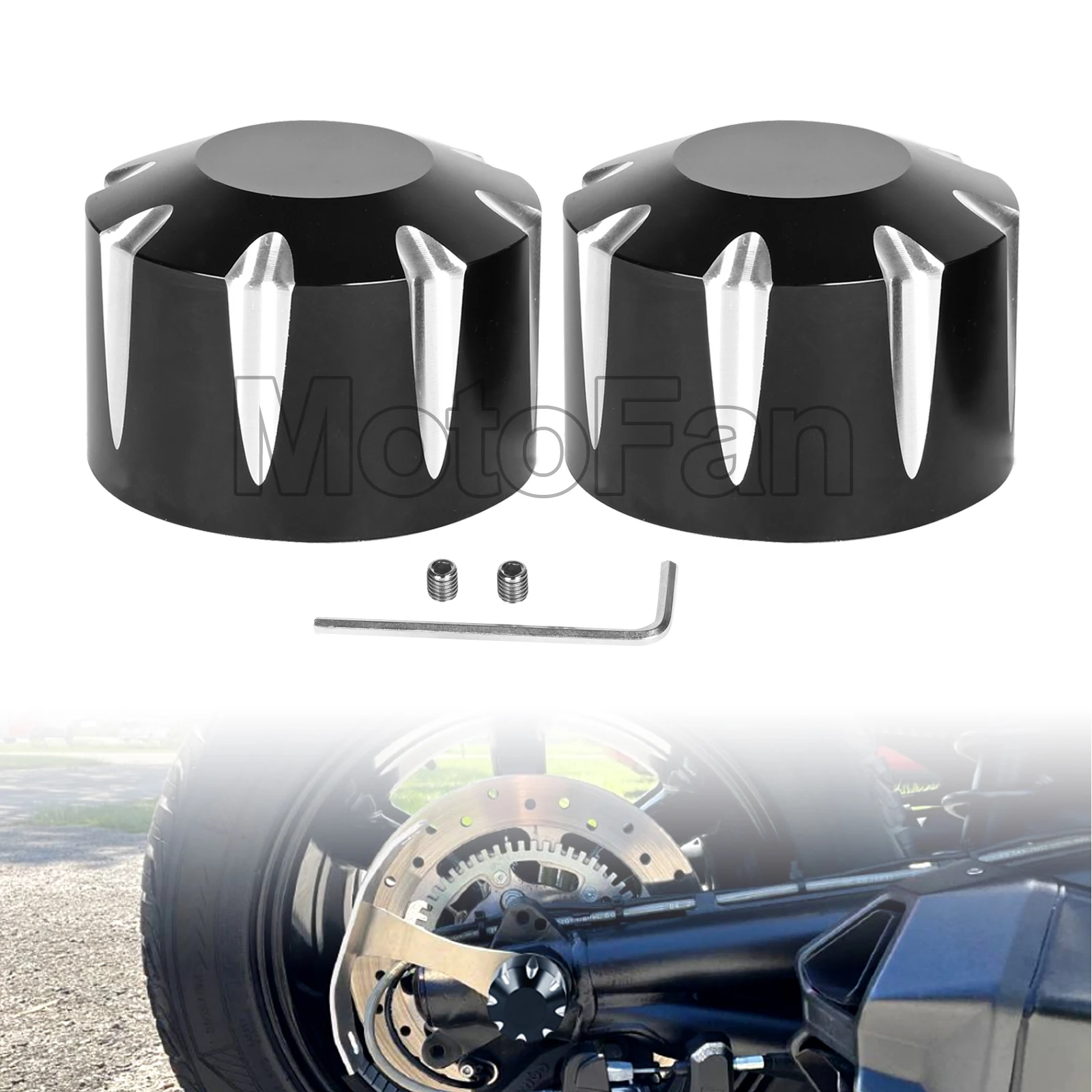 Three-Wheel Motorcycle Accessories Heavy Duty Wheel Axle Caps Covers ...
