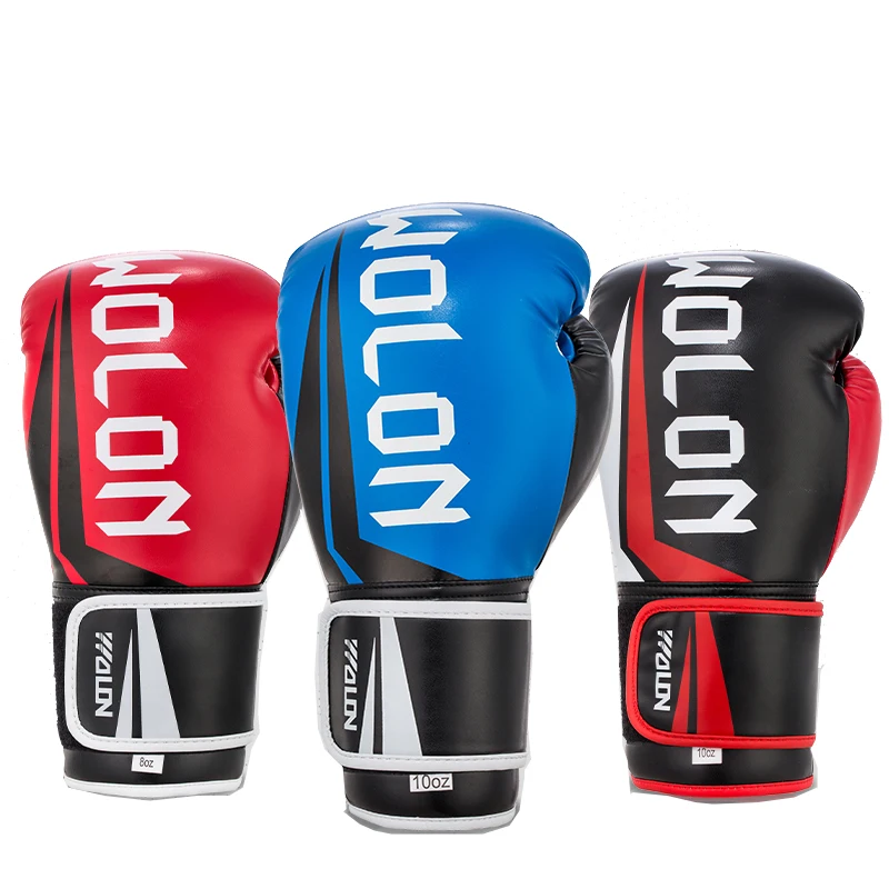 Wolon 10OZ Boxing Gloves MMA Muay Thai Mitts Sanda Martial Arts Fight ...