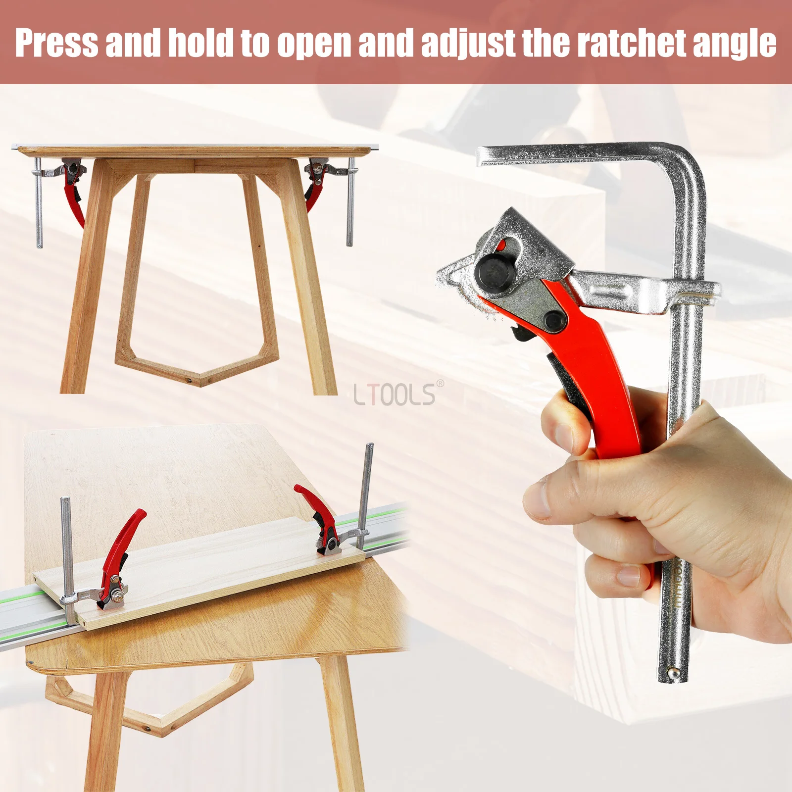 Alloy-Steel-Upgrade-Quick-Ratchet-Track-Saw-Guide-Rail-Clamps-For ...