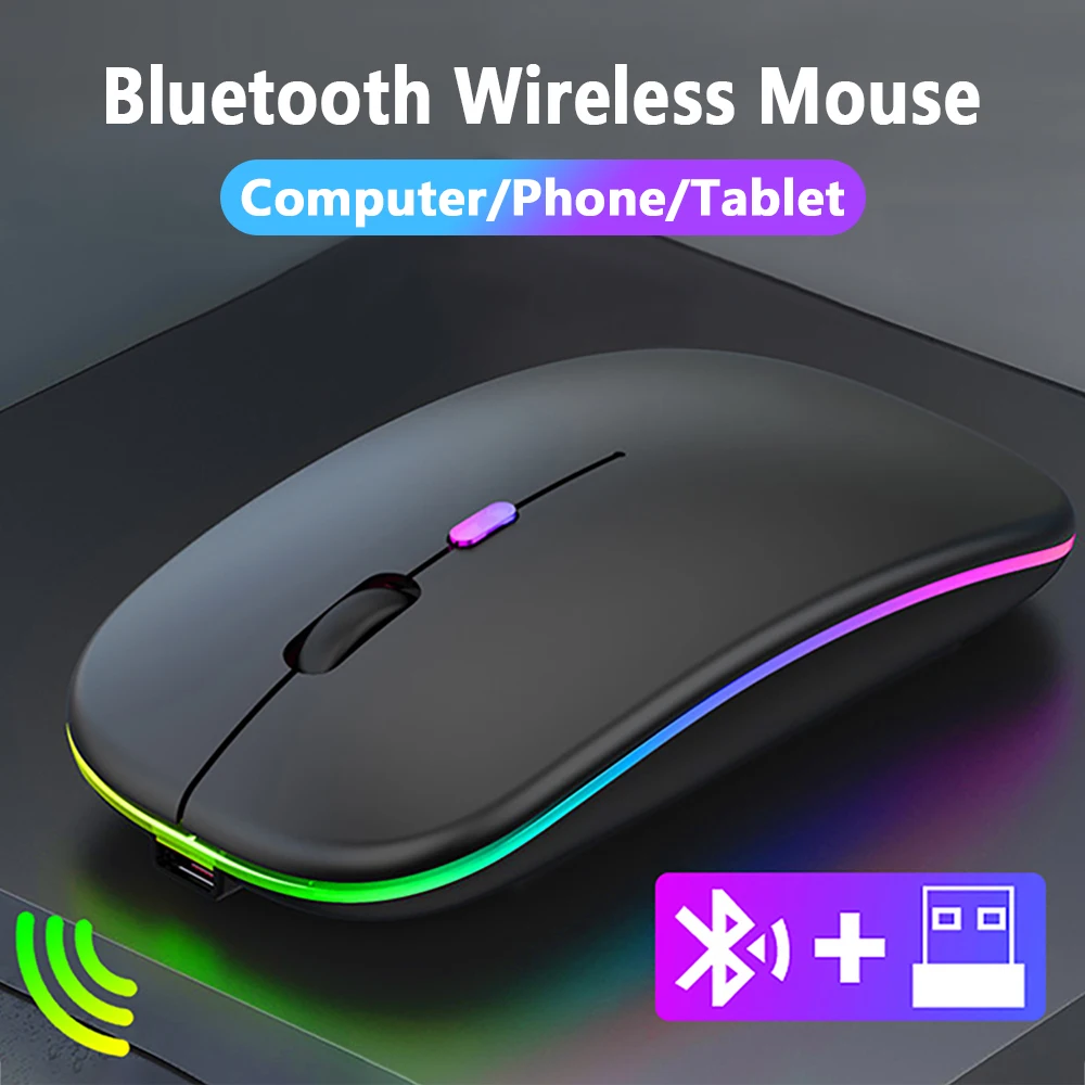 Rat-n-inal-mbrico-recargable-con-Bluetooth-Mouse-para-juegos-con ...