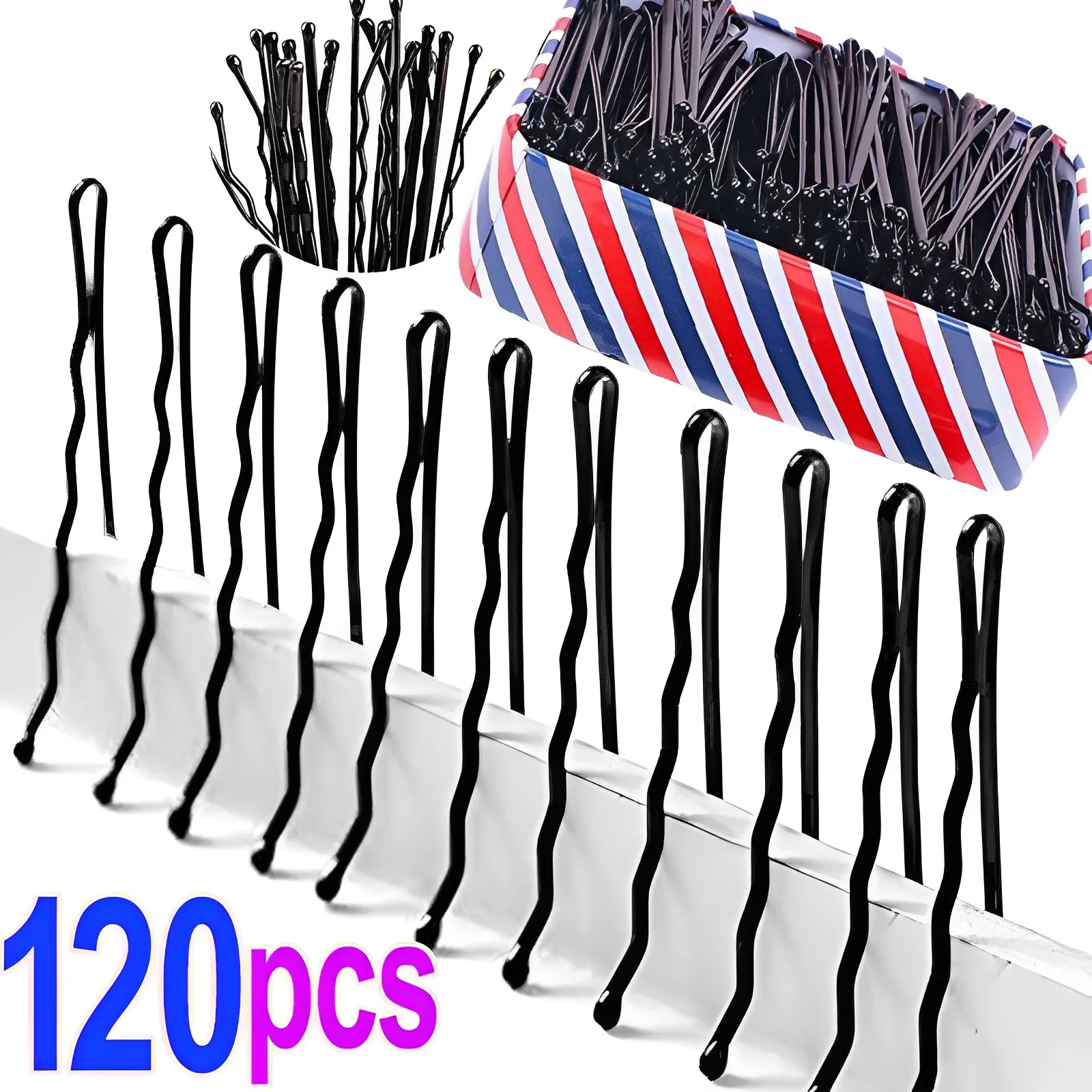 60-120pcs-Black-Small-Hair-Grips-Steel-Hairpin-Bridal-Fixed-Barrette ...