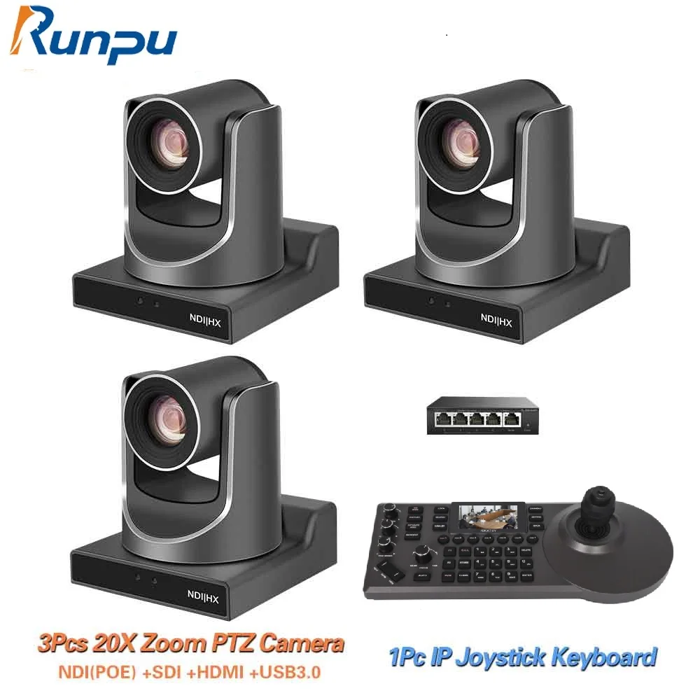 Video-Conference-Camera-Kit-3pcs-4K-1080P-NDI-PTZ-CAMERA-20X-30X-Zoom ...