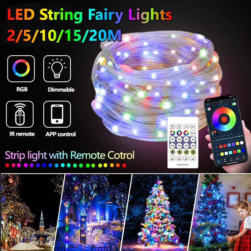 RGB-LED-Fairy-String-Lights-Dreamcolor-USB-Christmas-Light-Bluetooth ...