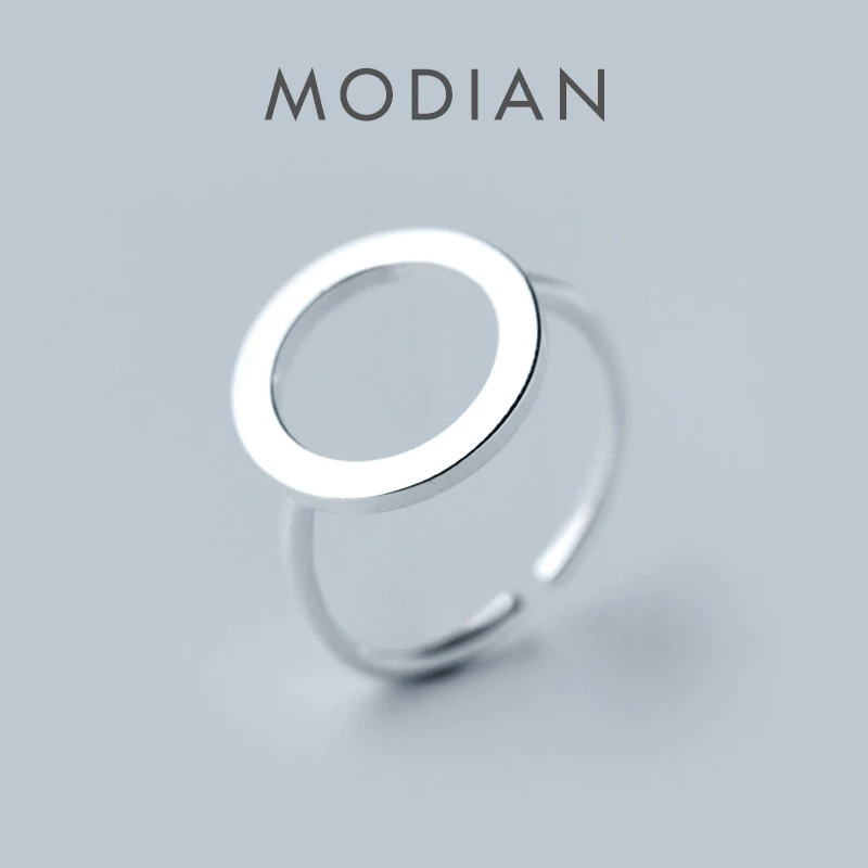 Modian Classic Round Shape Sterling Silver 925 Ring for Women Fashion ...