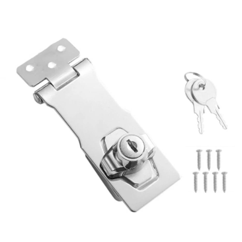 Heavy-Duty-Locking-Hasp-And-Staple-With-2-Key-Padlock-Cupboard-Shed ...