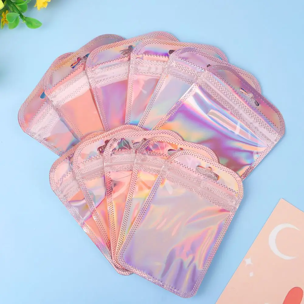 50pcs-bag-Iridescent-Self-Sealing-Pouches-Packaging-Bag-Zip-Pouches ...