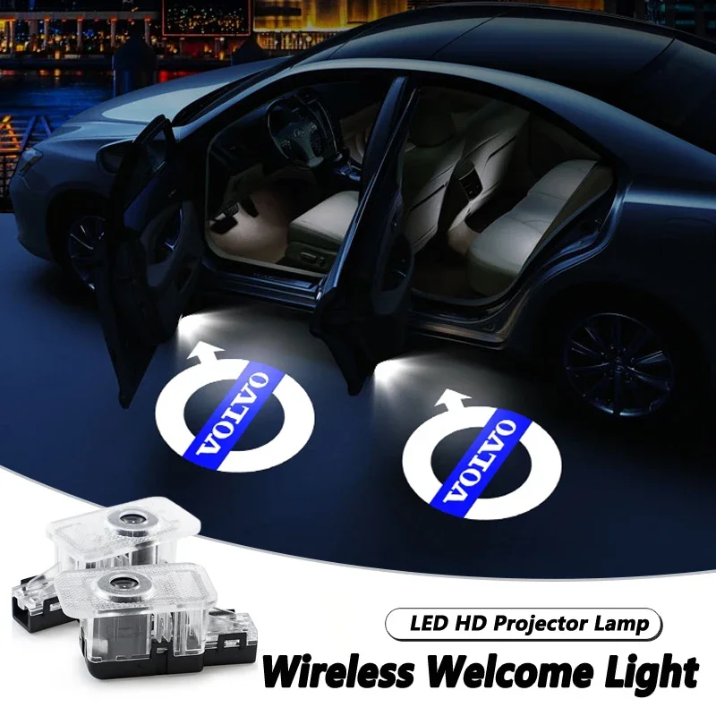 LED Car Door logo Projector Lamps Welcome Light For Volvo XC90 V90 V60 ...