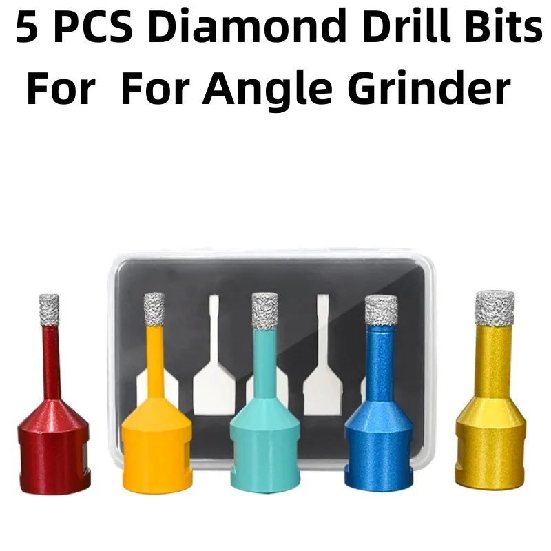 M14 Dry Diamond Core Drill Bit 5 PCS Set Diamond Hole Saw For Porcelain ...