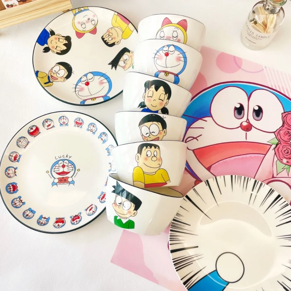 Placa-Cer-mica-Kawaii-Doraemon-para-Casa-e-Restaurante-Tigela-De-Arroz ...