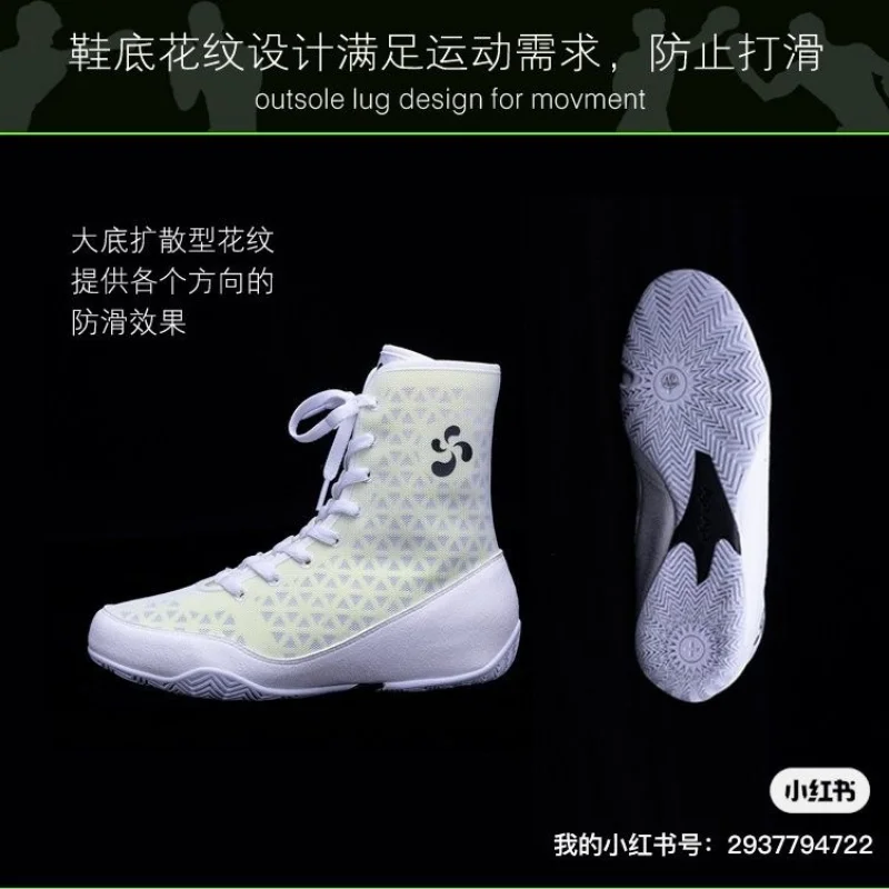 Botas-de-lucha-libre-profesionales-para-hombres-zapatillas-de-boxeo ...