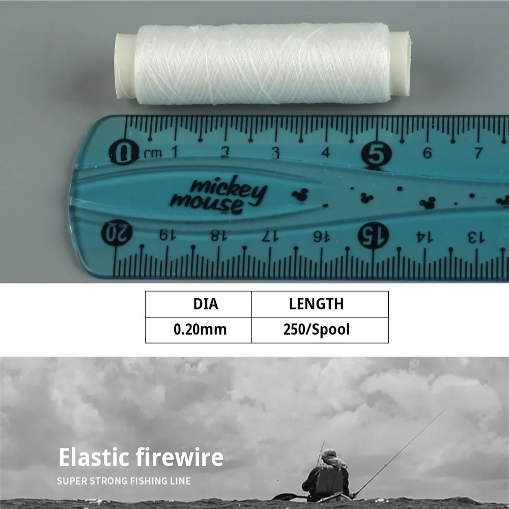 Fishing Tool 250m Fishing Rubber Band Line Nylon 0.2mm Bait Elastic ...