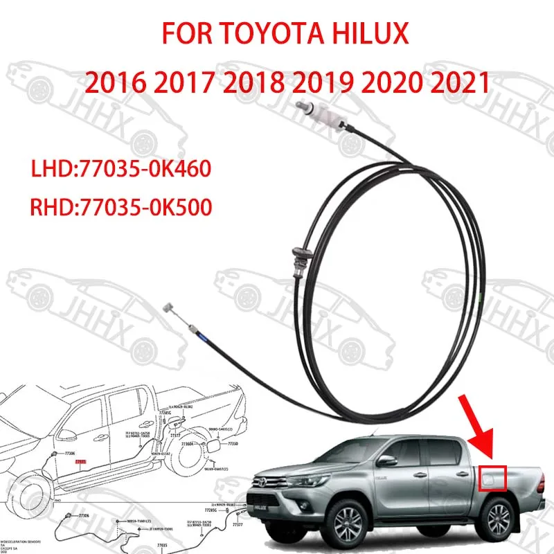 For-Toyota-Hilux-2016-2017-2018-2019-2020-2021-Fuel-tank-cap-cable-Gas ...