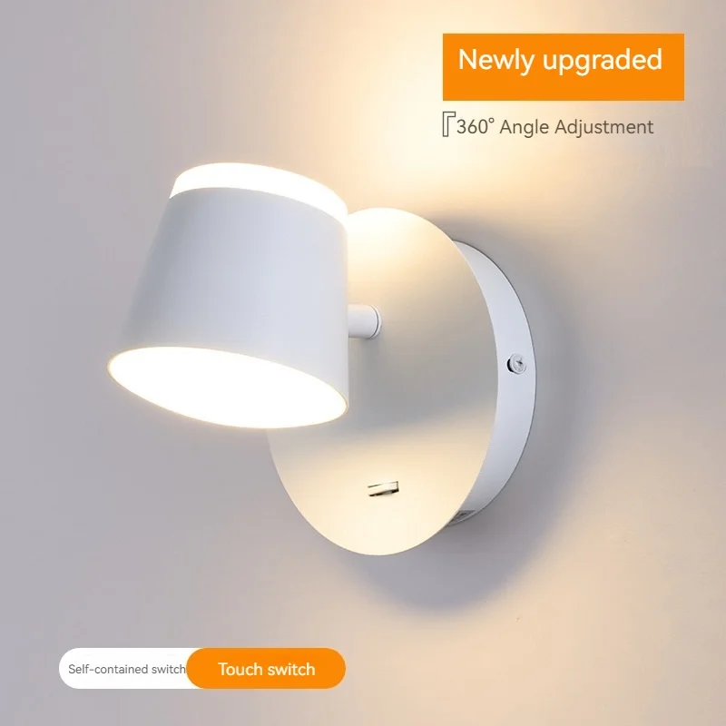 Nordic-Interior-Rotary-Wall-Light-With-Switch-360-Rotatable-Bedside ...