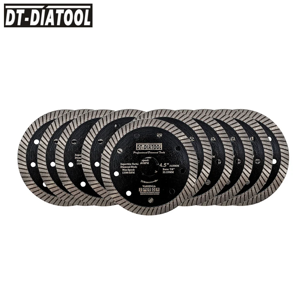 DT-DIATOOL-10pcs-Diameter-115mm-4-5Inch-Diamond-Hot-Pressed-Super-Thin ...