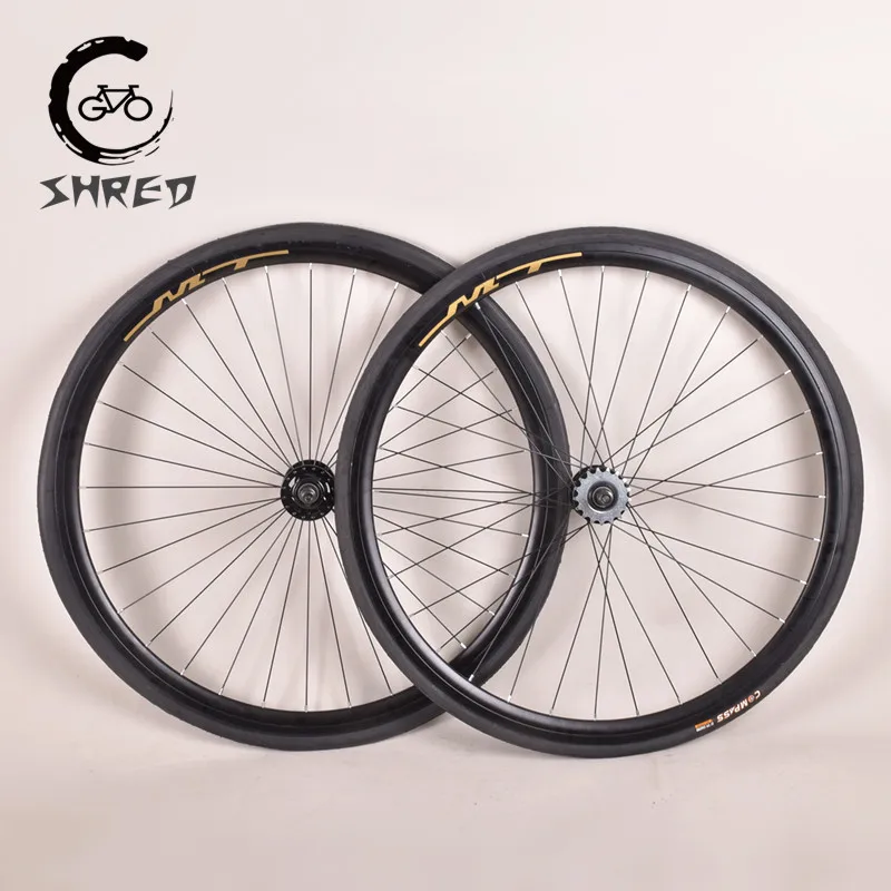 700c Fixed Gear Bike 30mm Wheels Aluminum Alloy Fixie Wheelset Single ...