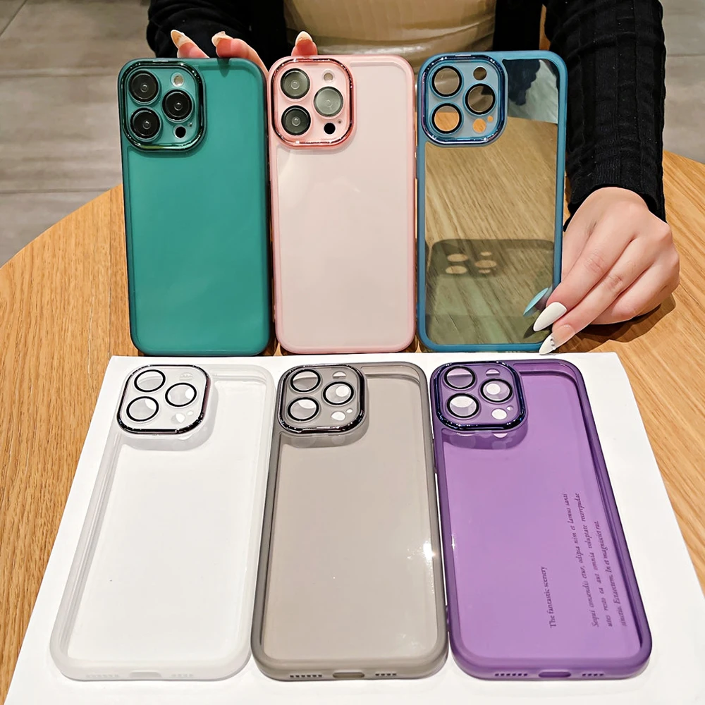 Color-Clear-Plating-Lens-Frame-Phone-Case-For-ITEL-P40-S23-Plus-A70-RS4 ...