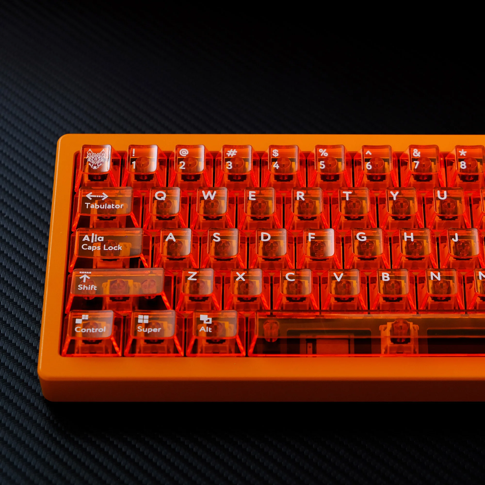 Orange-Transparent-Keycaps-Set-PC-114key-Keyboard-Keycaps-Custom-Cherry ...