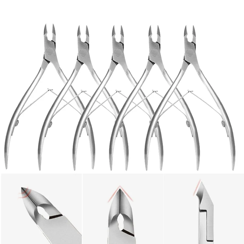 Professional Cuticle Cutter Nail Nippers Scissors Manicure Pusher ...