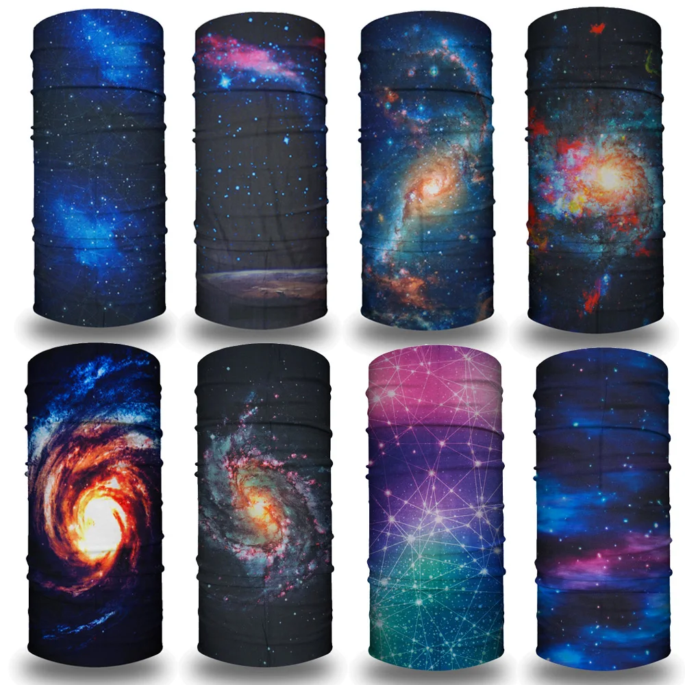 Sky Stars Printed Cycling Bandana Seamless Bandana Rave Face Mask Women ...