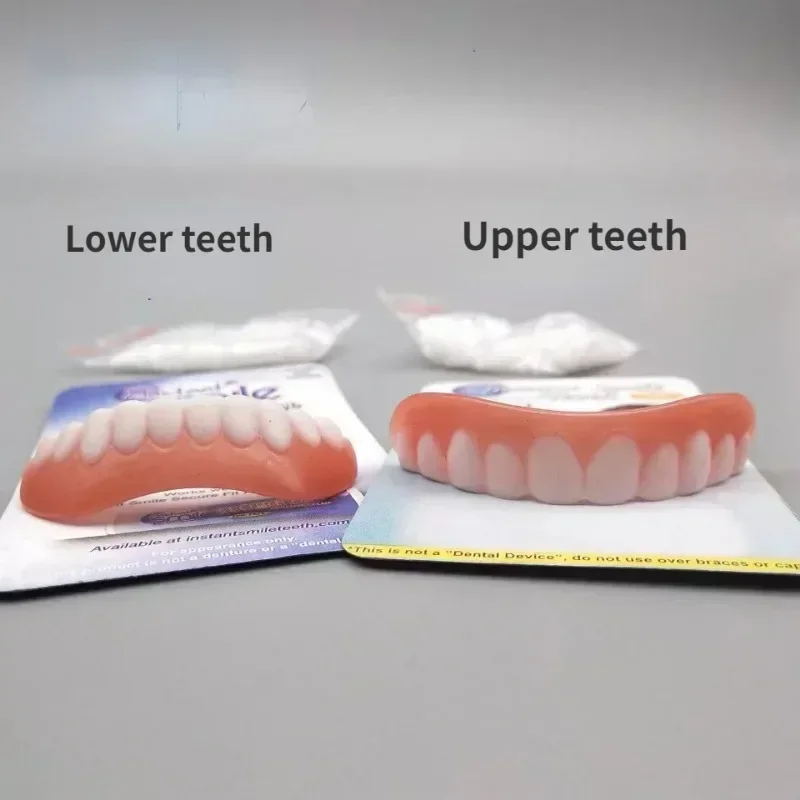 Silicone-False-Teeth-Upper-Lower-Veneers-Temporary-Teeth-Dentures-Paste ...