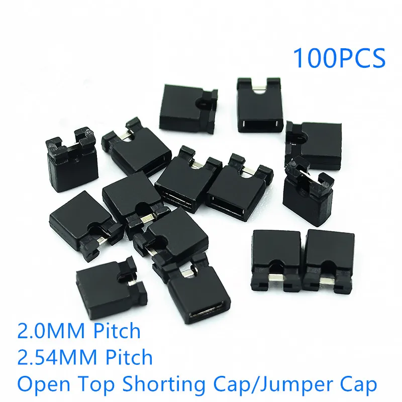 100PCS-2-0MM-2-54-Pitch-Open-Top-Jumper-Cap-Jumper-Cap-Preto-Abertura-2 ...
