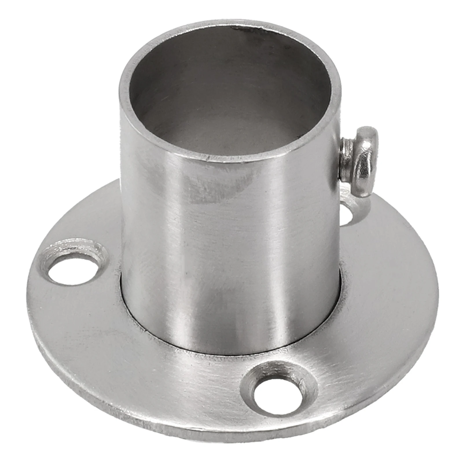 Rail-Rod-Pole-Socket-End-Stainless-Steel-Tube-Support-Closet-Bar-Stand ...