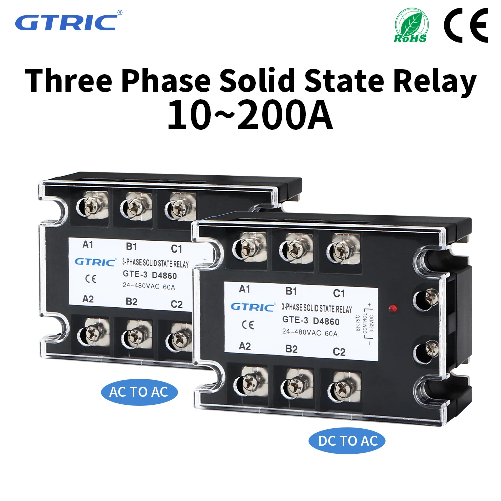 GTRIC Three-phase Solid State Relay DC Control AC AC Control AC 10A25A ...
