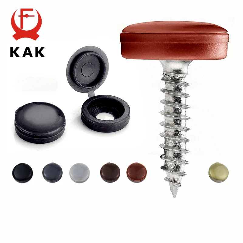 KAK 100pcs Screw Cap Decorative Cover Self Tapping Screw for License ...