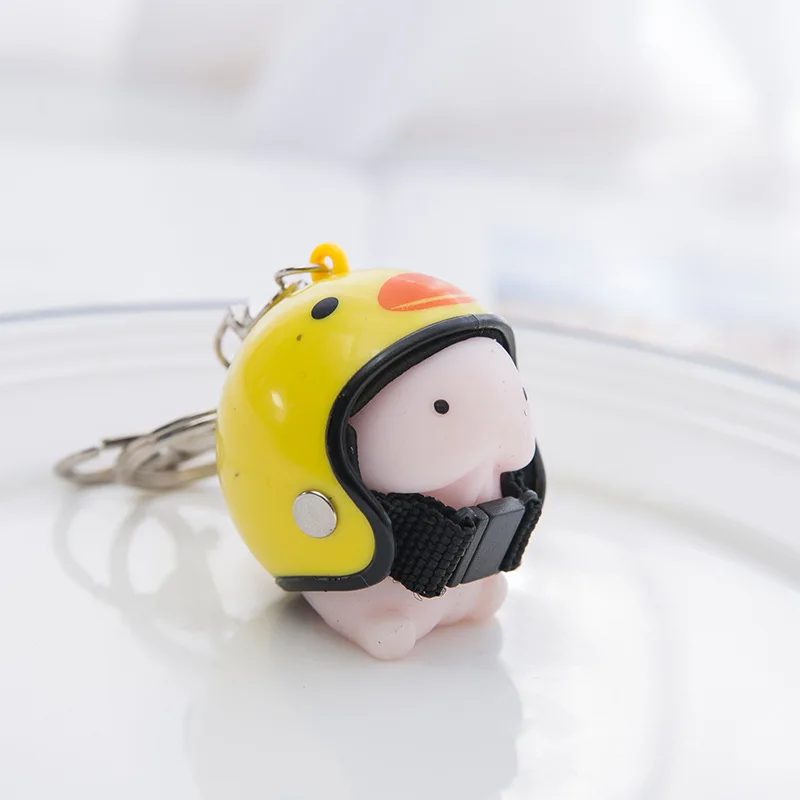 Cute-Cartoon-Car-Key-Ring-Helmet-Car-Key-Rings-Pendant-Keychain ...