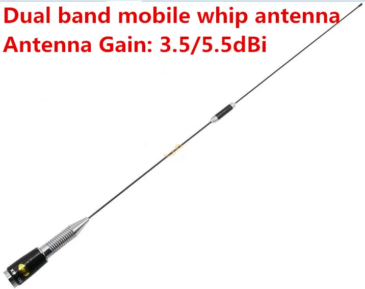 Dual Band Amateur Mobile Radio Spring Antenna 144 430m Uhf 435mhz Vhf 145m Band Whip Aerial ...