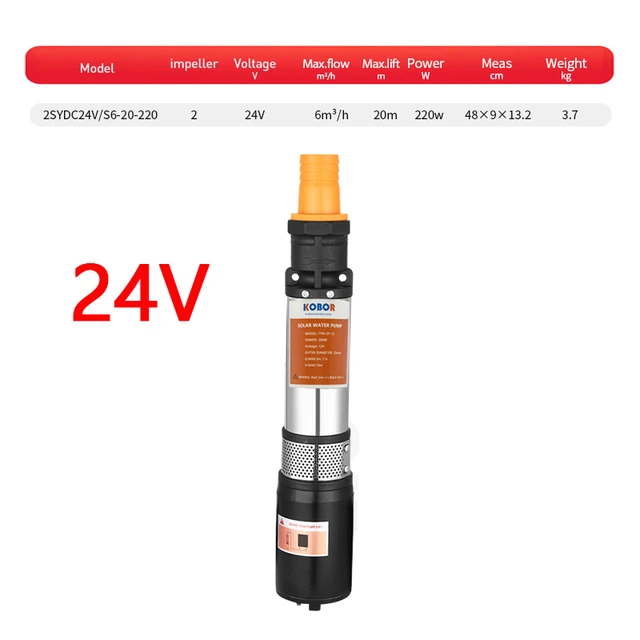 DC12v 24v 48v Solar Water Pump High Lift Battery DC Screw Pump Large ...