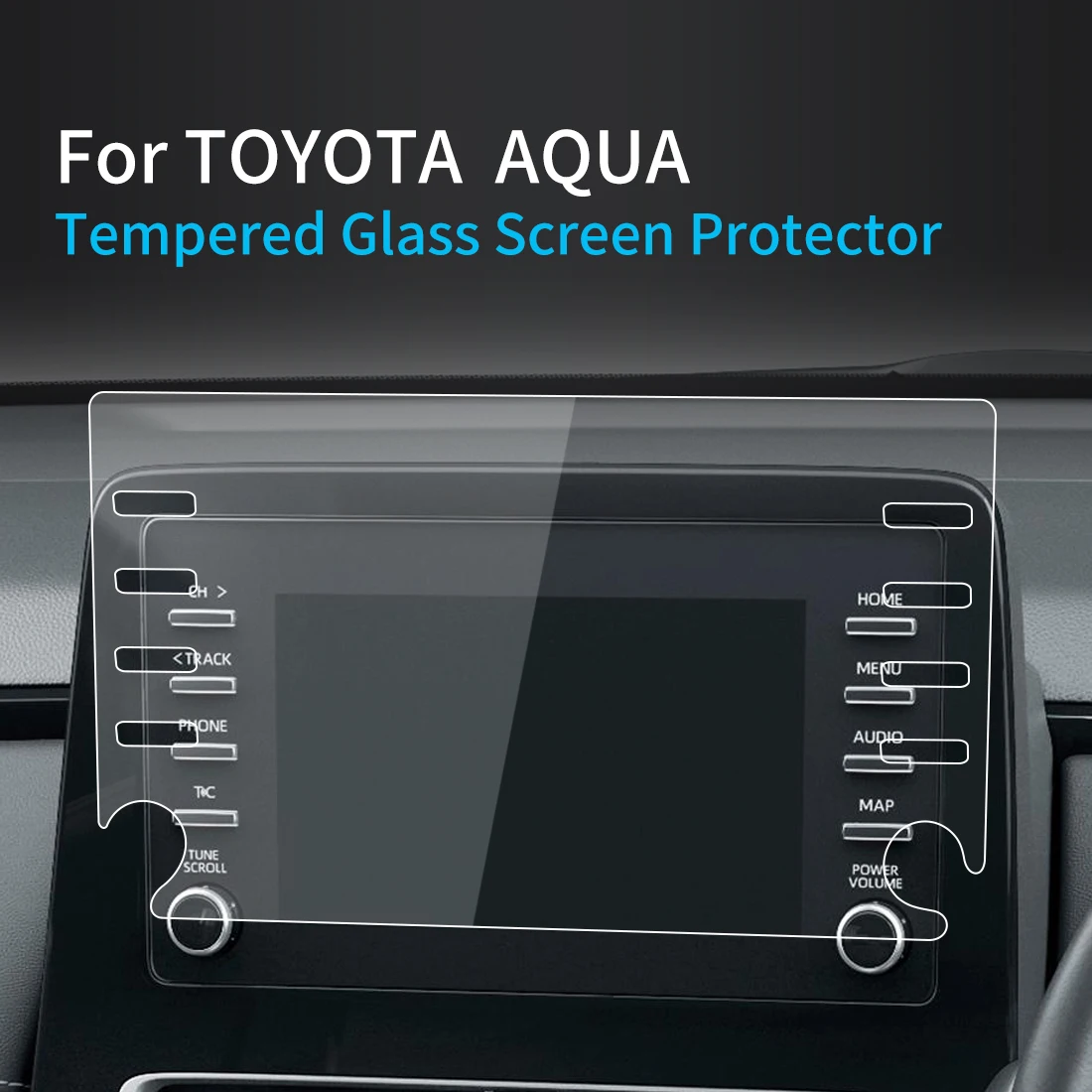 For-Toyota-AQUA-Screen-Protector-2021-Console-Tempered-Glass-Protective ...