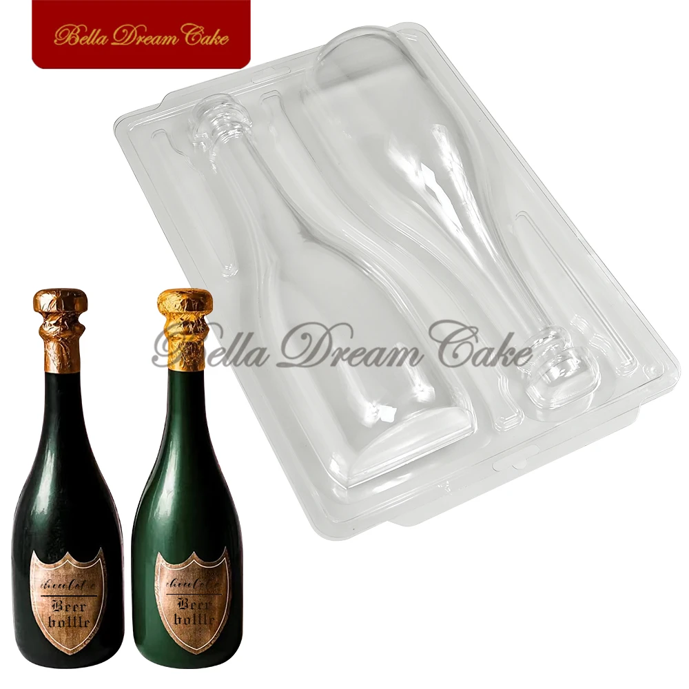 4pcs-set-3D-Large-Champagne-Bottle-Breakable-Chocolate-Mold-DIY-Smash ...