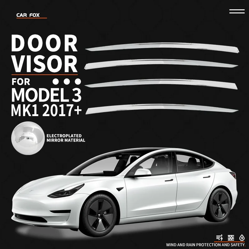 Window-Visor-Rain-Guard-for-Tesla-Model-3-2018-2023-Car-Deflectors ...