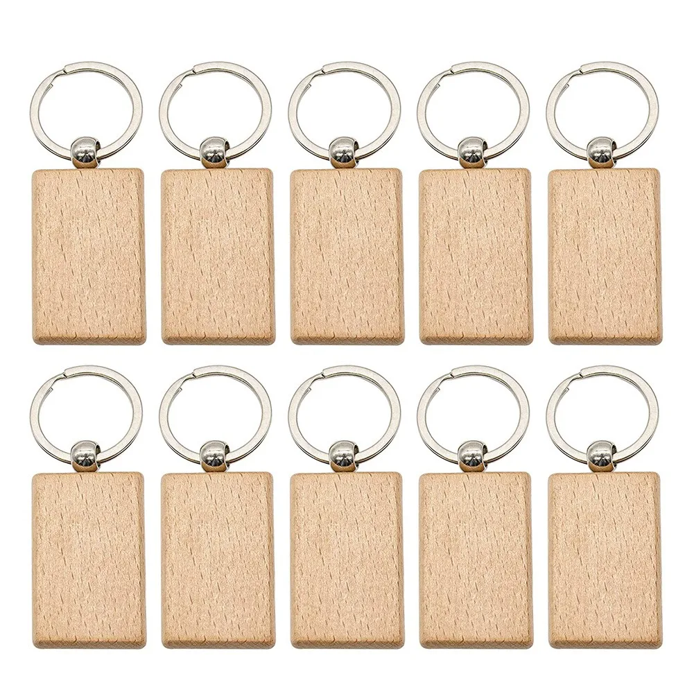10Pcs-Blank-Wooden-Key-Chain-Wood-Keychain-Key-Ring-Key-Tags ...