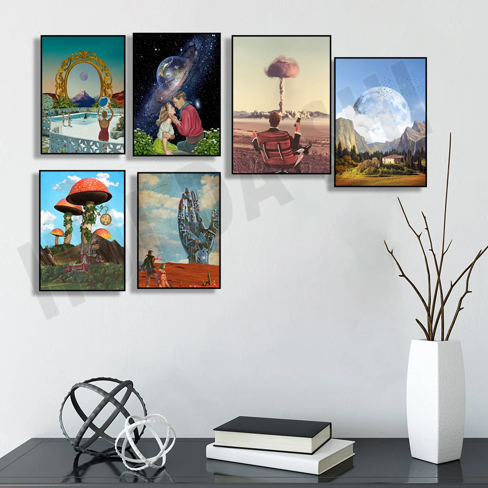 Collage Art Print - "current Affairs" - Retro Art, Home Decor, Wall Art ...