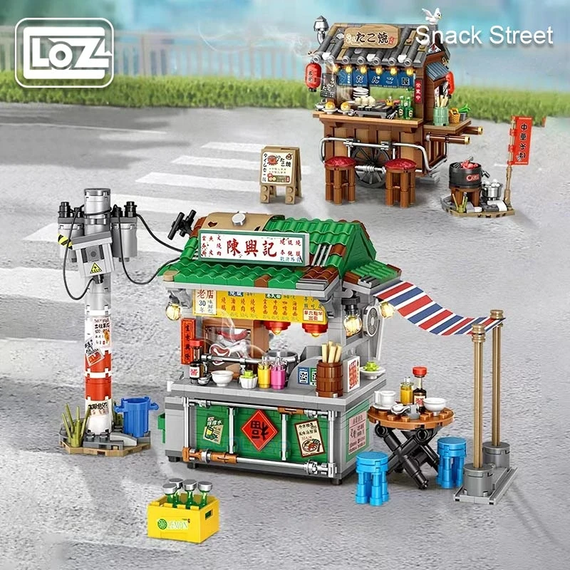 LOZ-Hong-Kong-City-Mini-Bricks-Assembly-Japanese-Takoyaki-Snack-Shop ...