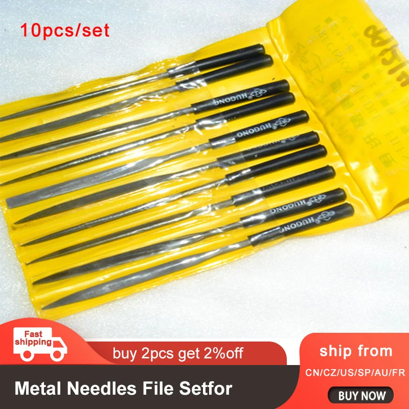 10pcs/set Metal Needles File Setfor Glass Stone Jewelers Diamond Wood ...