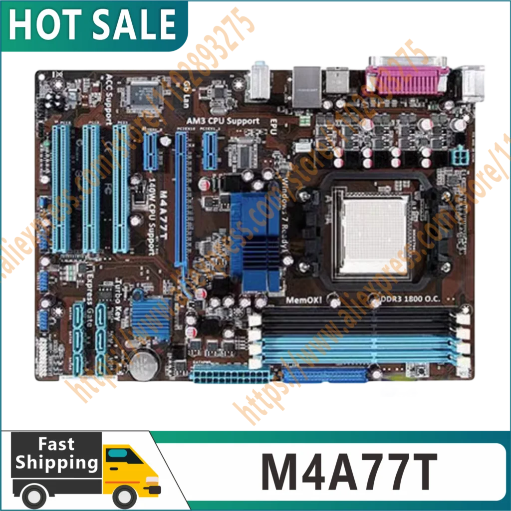 100% original testing M4A77T Desktop Motherboard 770 Socket AM3 16G ...