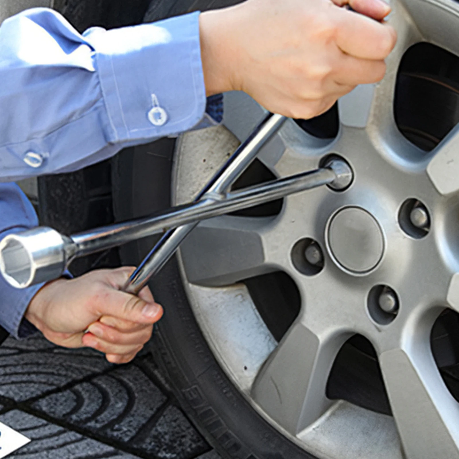 14Inch Automobile Tire Wrench Car Wheel Spanner 4-Way Iron Heavy Duty ...