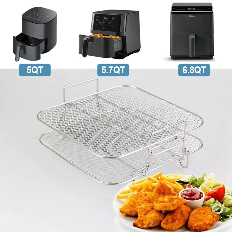 2-Layers-Air-Fryer-Rack-Stackable-Grid-Grilling-Rack-For-4-2-5-8QT-Air ...