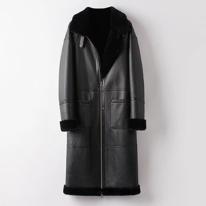 Casaco Feminino Casual De Pele De Carneiro, Jaqueta Longa, 55% OFF