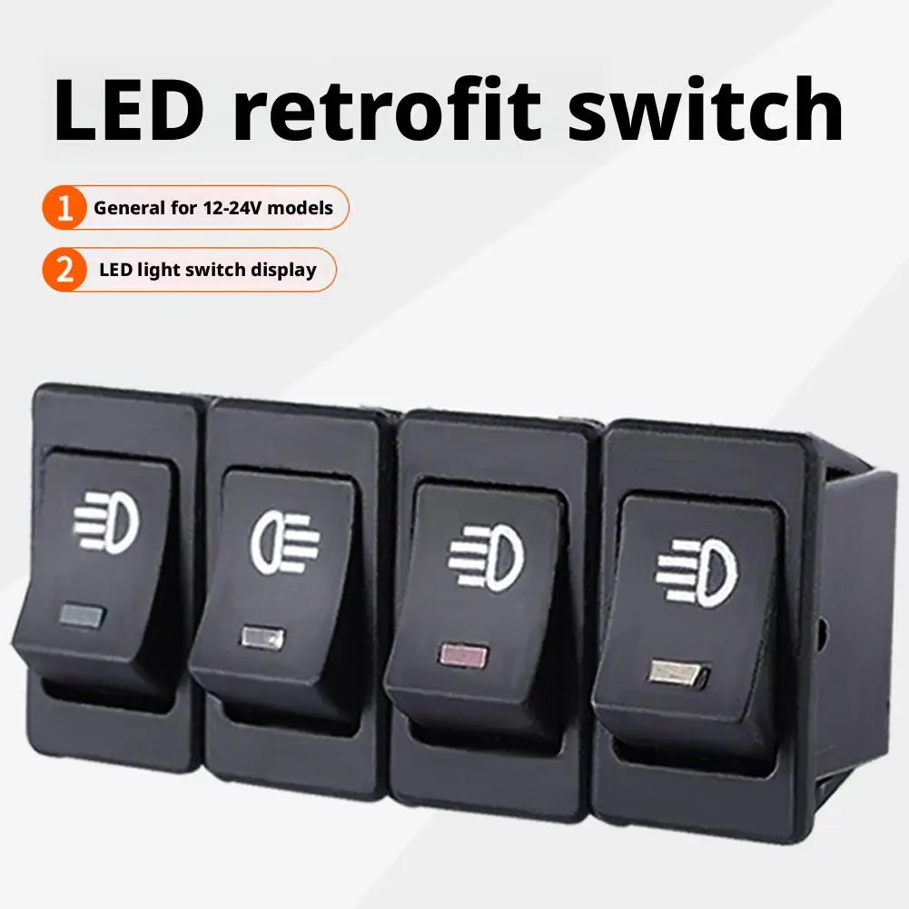 Car Light Rocker Switch ON-OFF Fog Lamp Switch 2 Position Switch 12V 4 ...