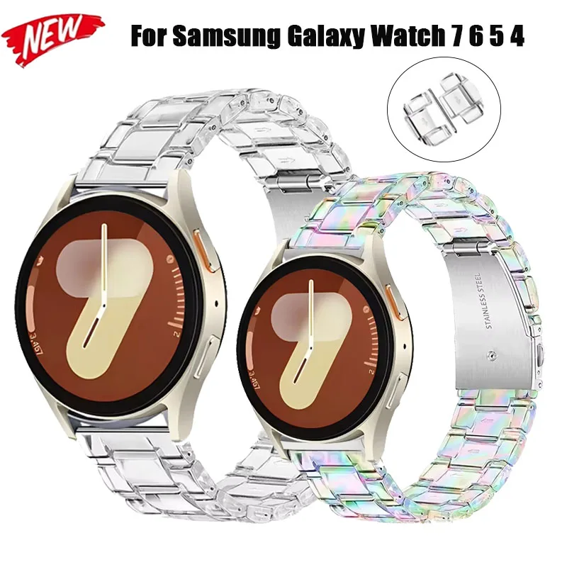 Elegant 20mm Transparent Wristband for 20mm (Clear Colorful)