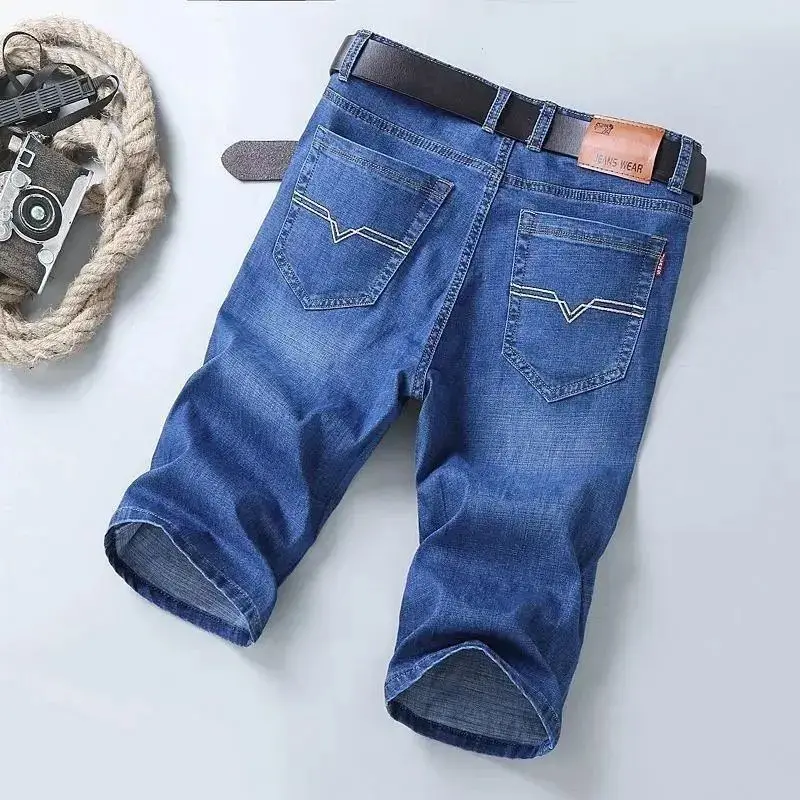 Summer-Men-Short-Denim-Jeans-Thin-Knee-Length-New-Casual-Cool-Pants ...