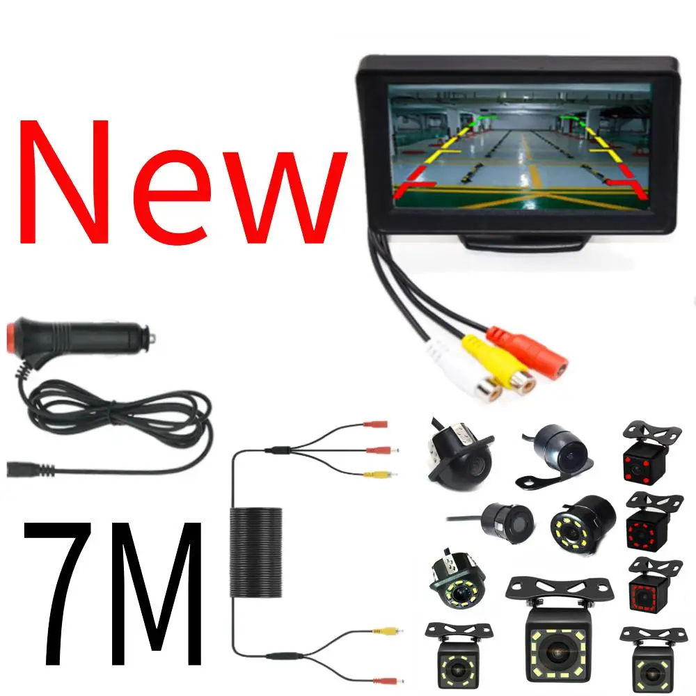 Easy-Installation-4-3Inch-Rear-View-Camera-Monitor-Screen-Reversing-for ...